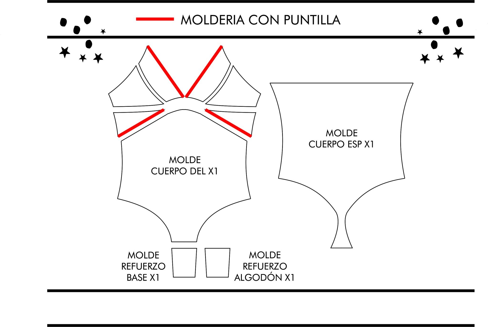 Molderia imprimible Body María - Moldes en casa