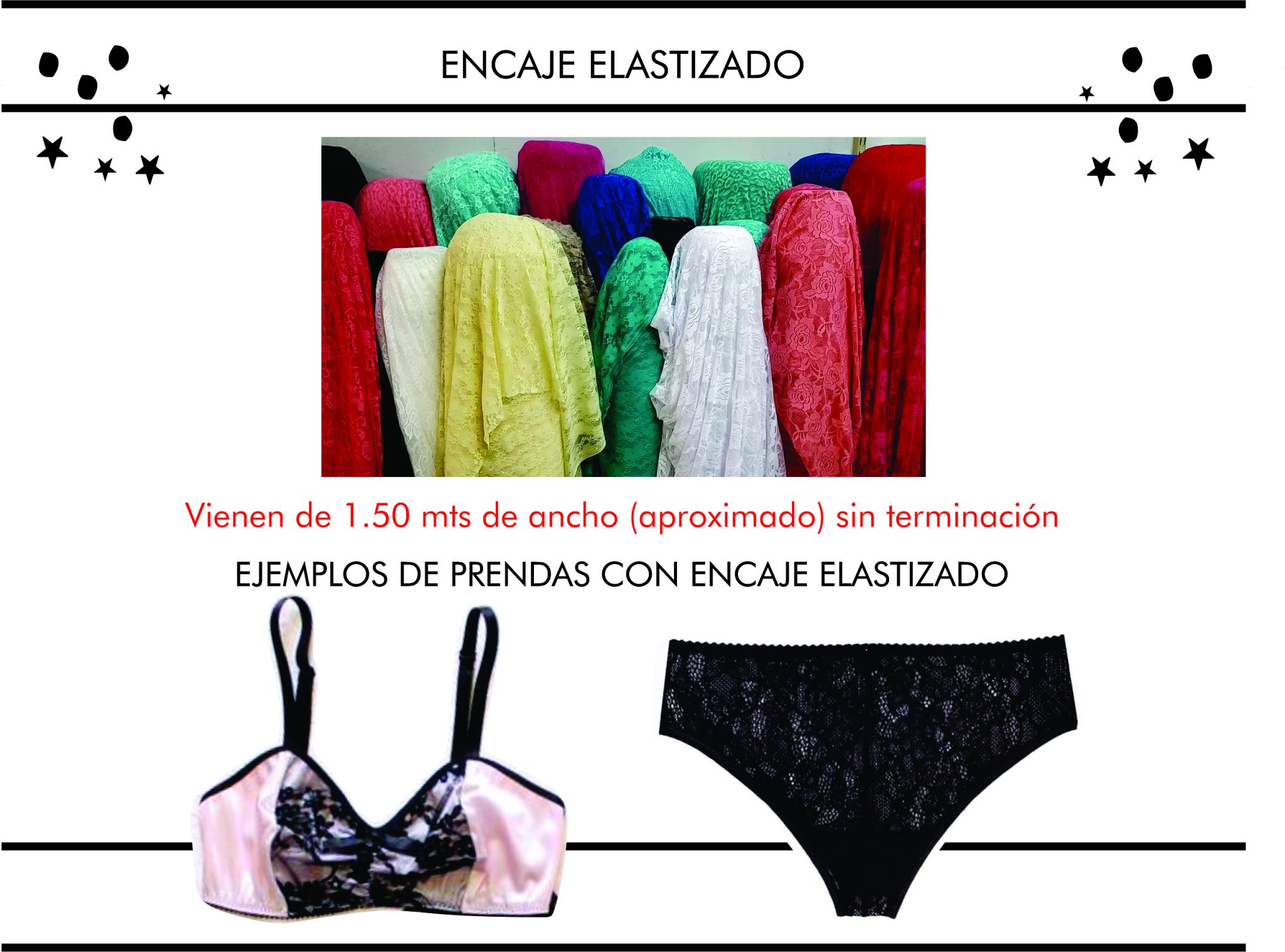 ¿CUÁL ES LA DIFERENCIA ENTRE ENCAJE ELASTIZADO Y PUNTILLLA? - Moldes en casa