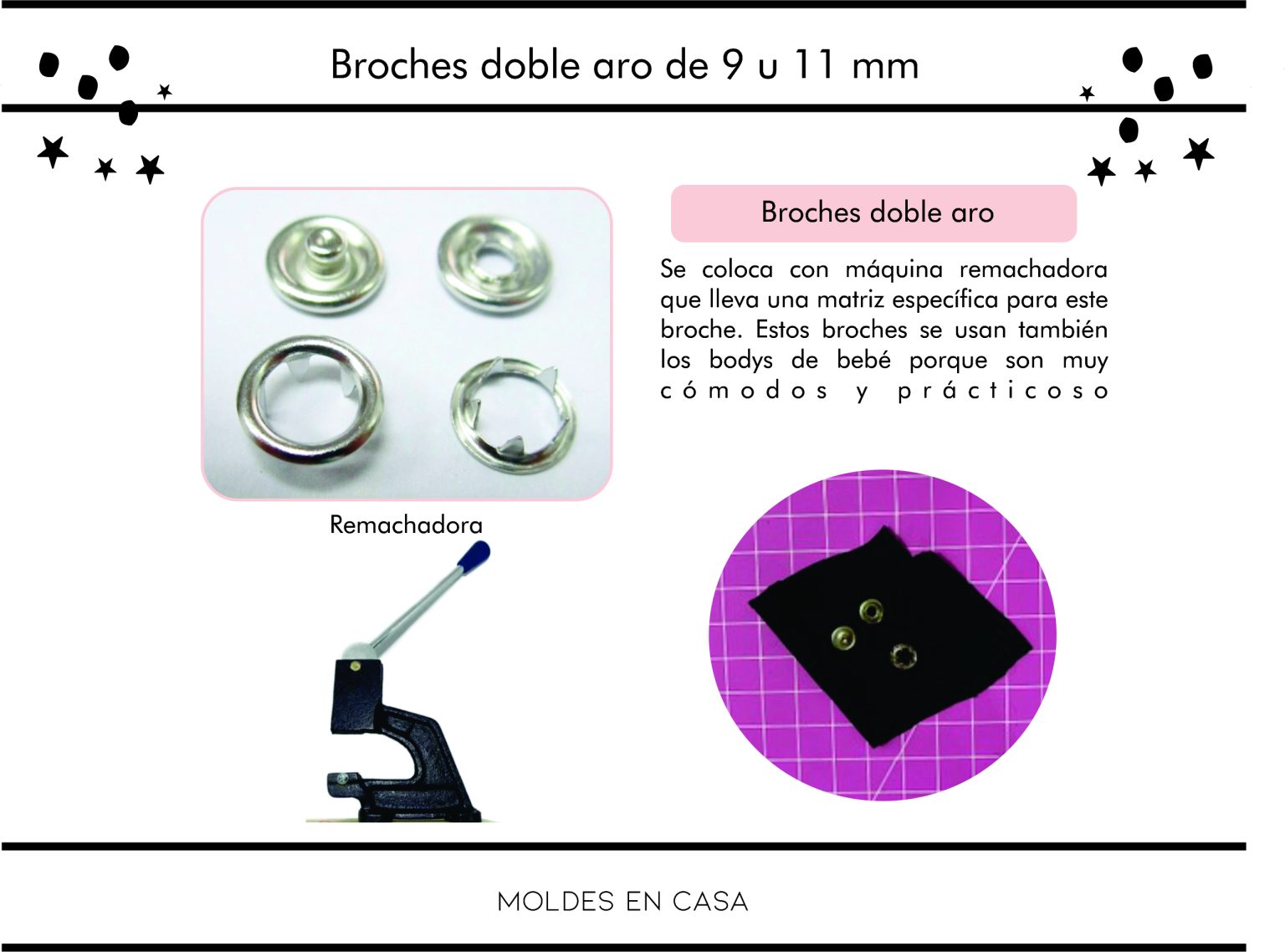 OPCIONES DE BROCHES PARA BODYS - Moldes en casa