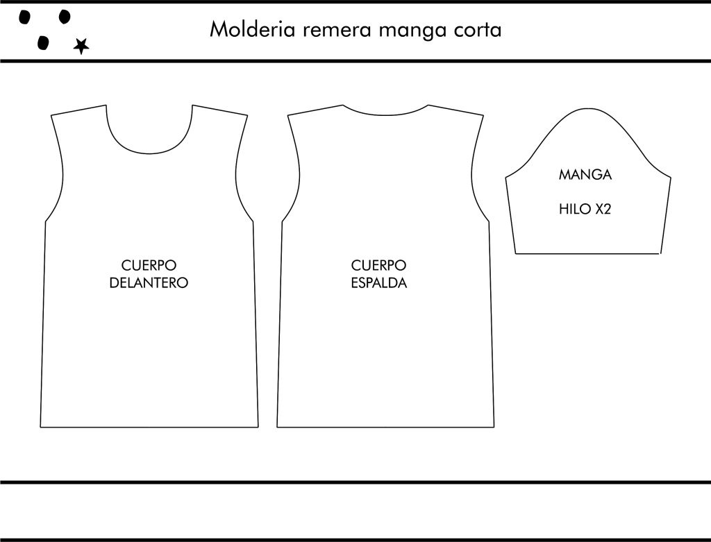 Molderia imprimible Remera manga corta - Moldes en casa