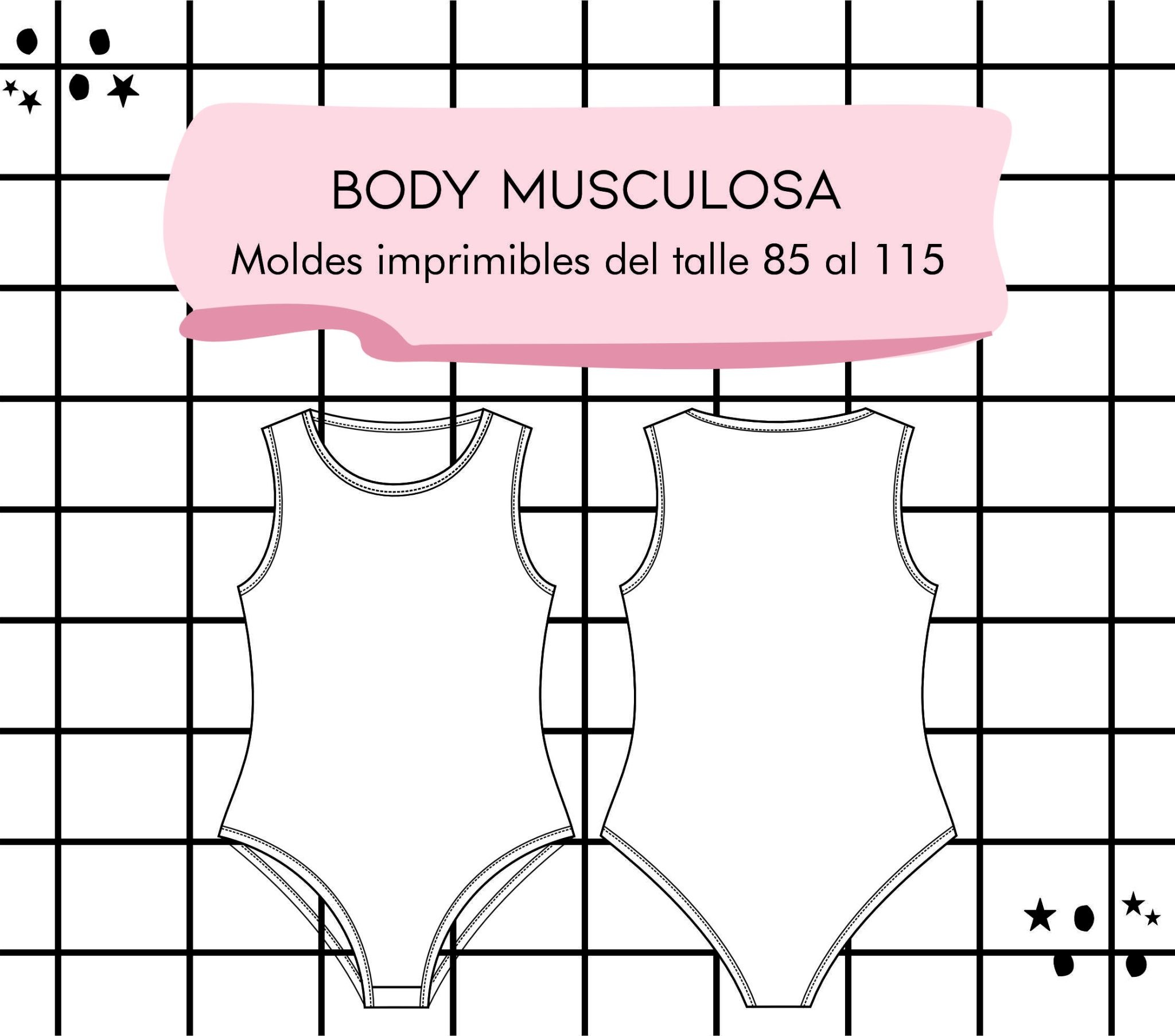 Molderia imprimible Body Musculosa - Moldes en casa
