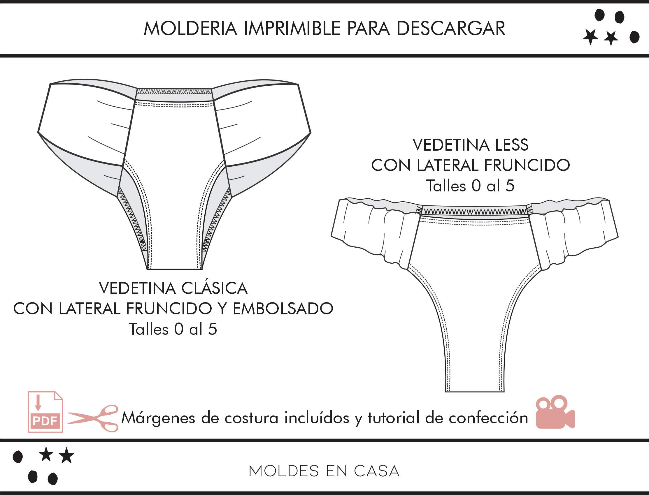 Curso – Molderia y confección Bombachas bikini X5 - Moldes en casa